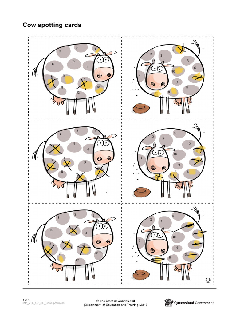 Cow Spot Cards | PDF