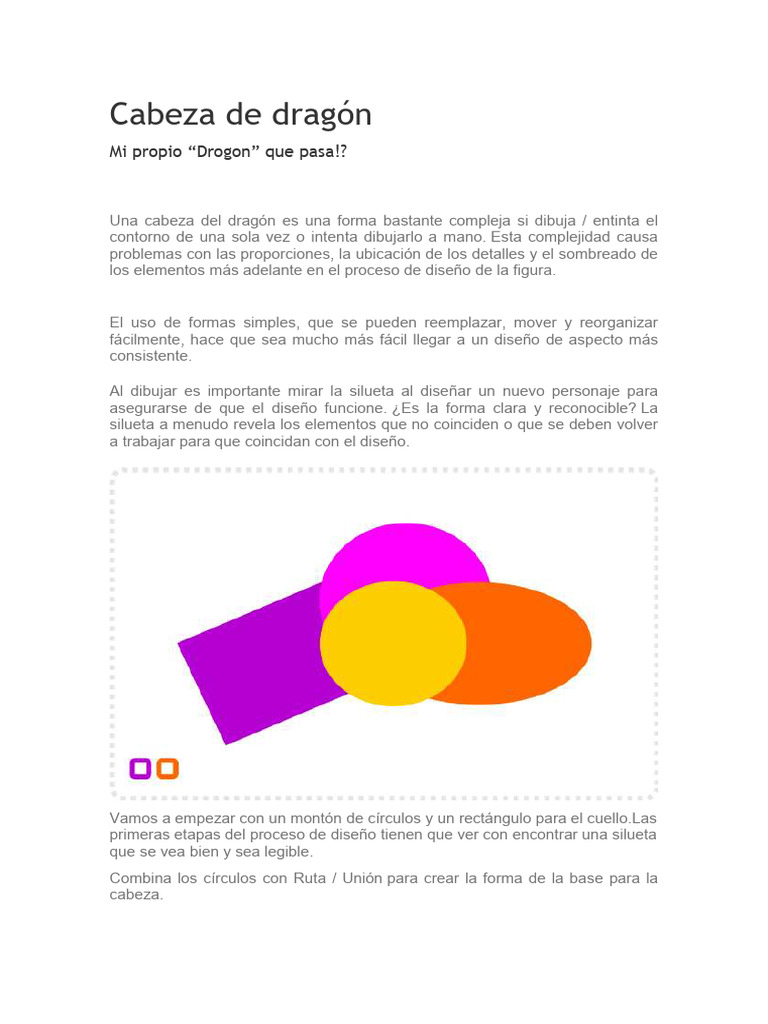 Diseño de Cabeza de Dragón en Inkscape | PDF
