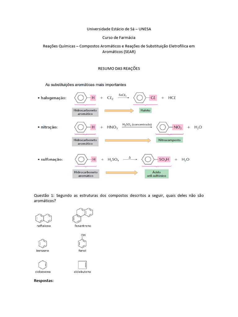Lista de Exerc Cios 02 - Respostas | PDF
