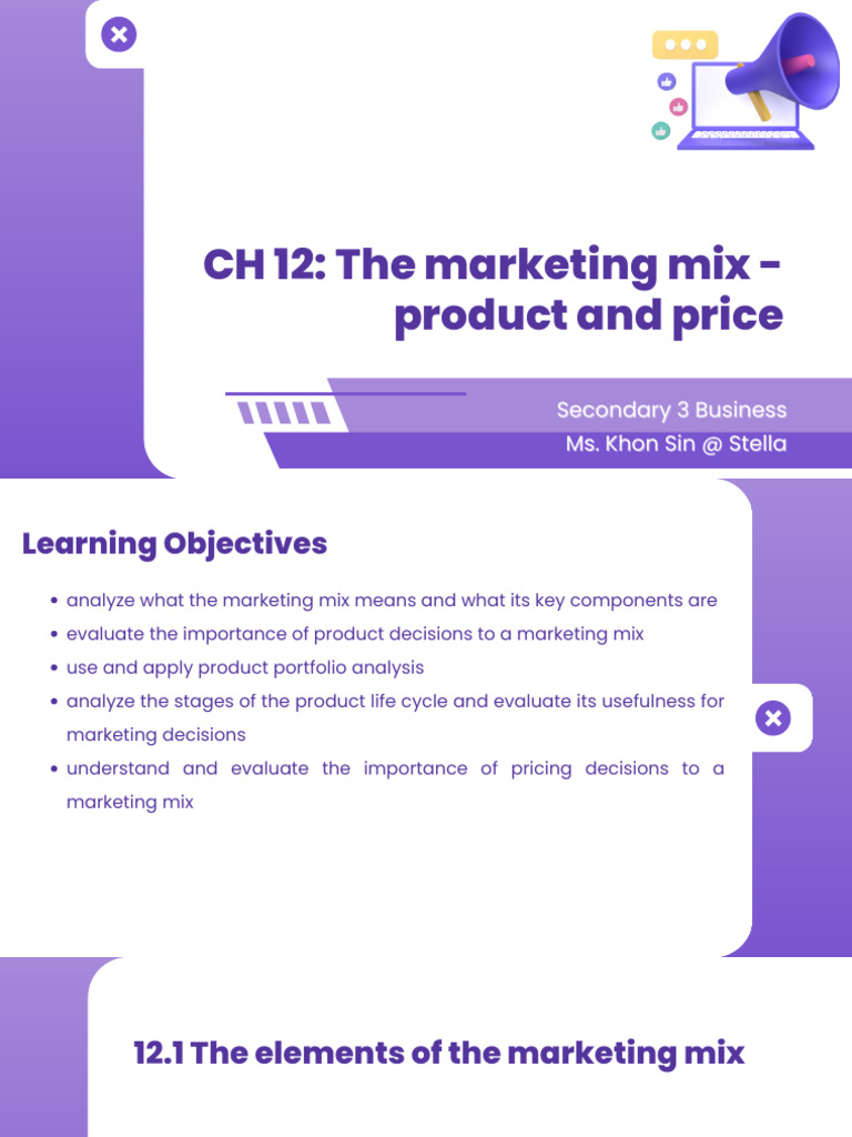 CH 12 Marketing Mix - Product and Price | PDF | Pricing | Marketing