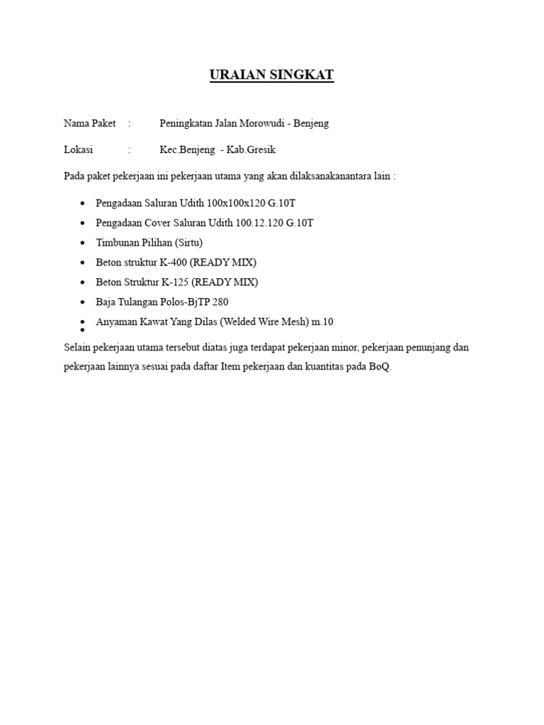 Uraian Singkat | PDF