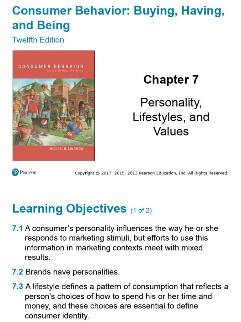 Chapter 7 Personality, Lifestyles, and Values | PDF | Marketing ...