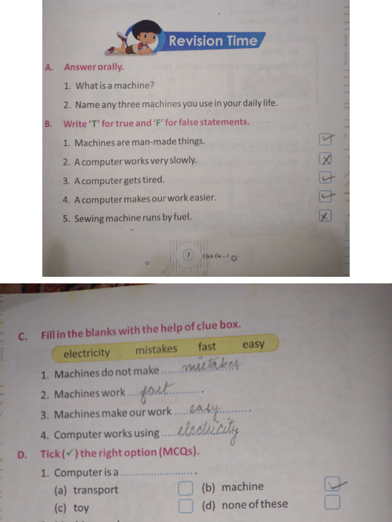 Class 1 Book Work Pdf