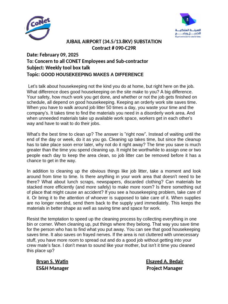 Good Housekeeping Makes A Difference | PDF | Housekeeping