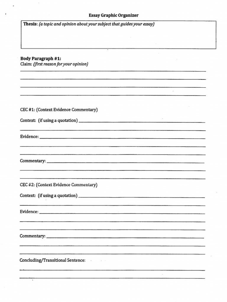 Essay Graphic Organizer | PDF