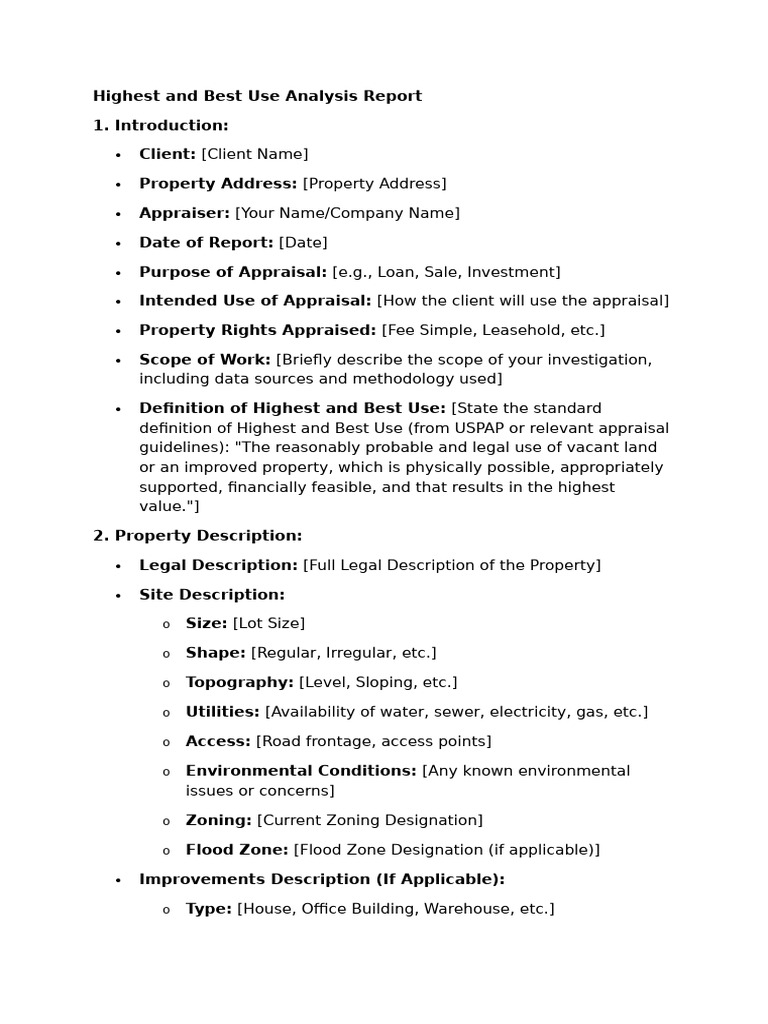 Real Estate Report Template | PDF | Economies