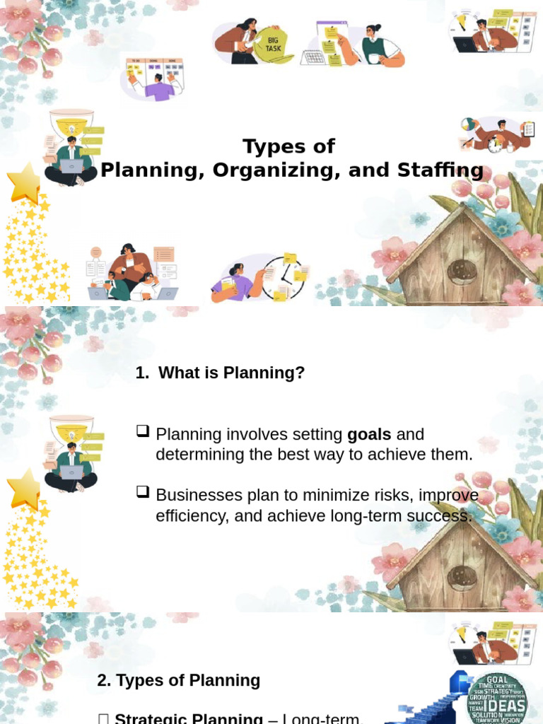 Types of Planning, Organizing, Staffing | PDF | Human Resources ...