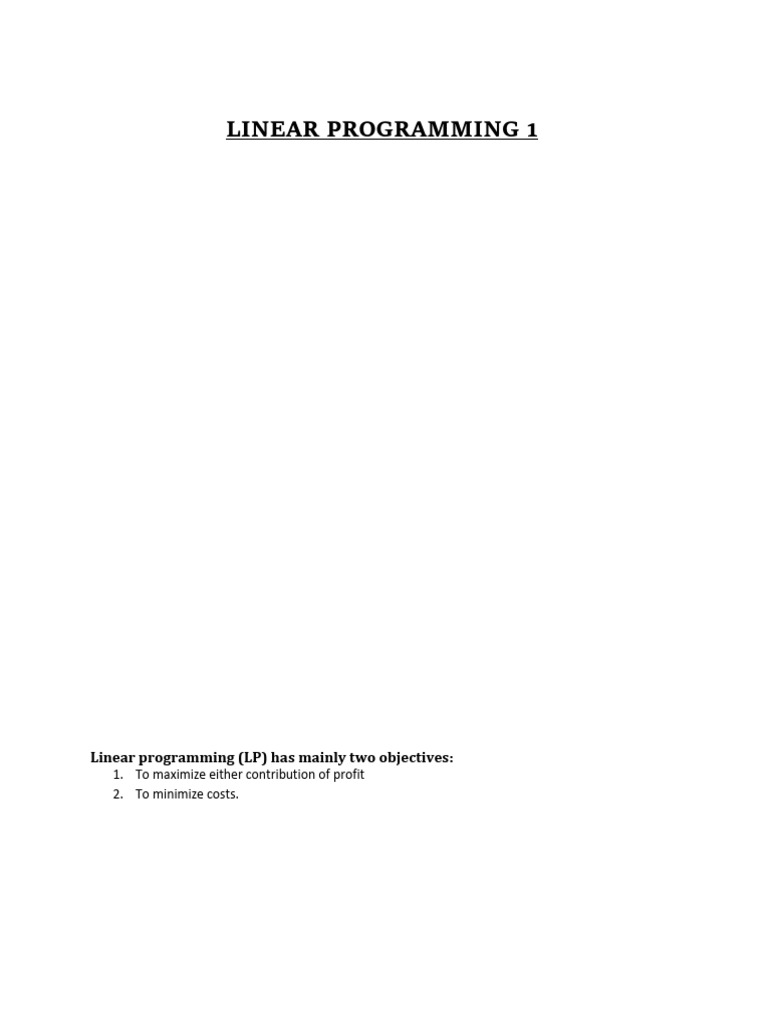 Topic 5 Linear Programming f2 | PDF | Linear Programming | Mathematical Optimization
