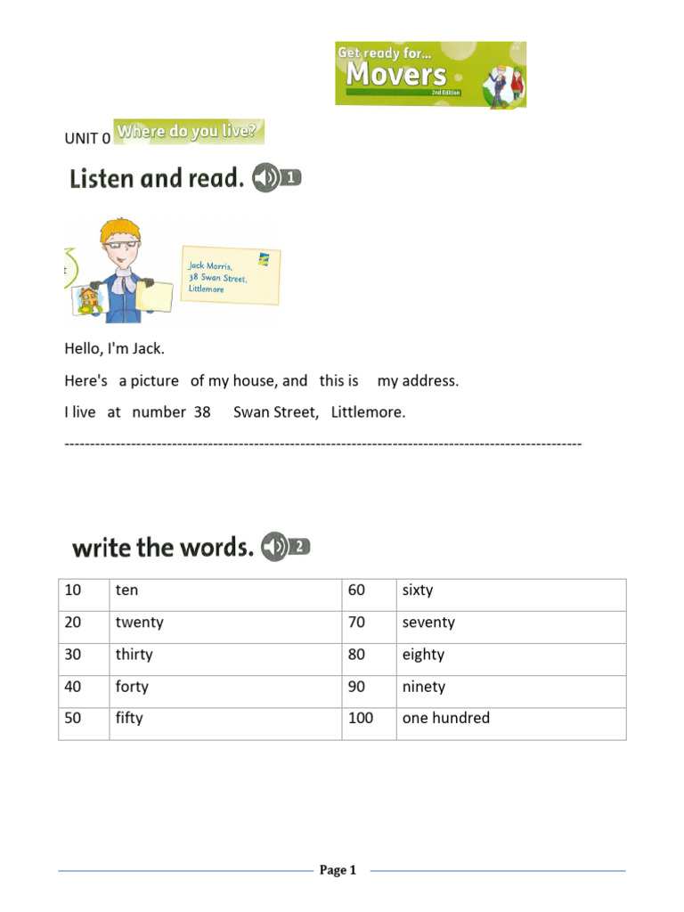 Unit 00-Get Ready For Movers | PDF
