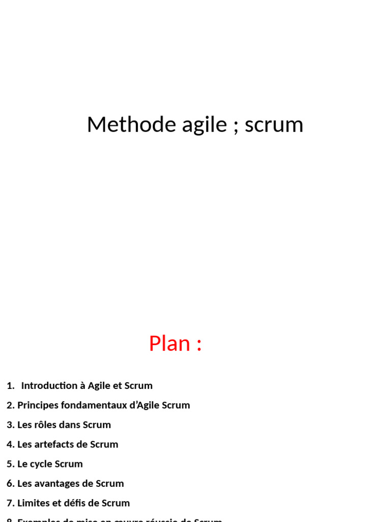 Introduction à la méthode Agile Scrum | PDF | Scrum (développement ...