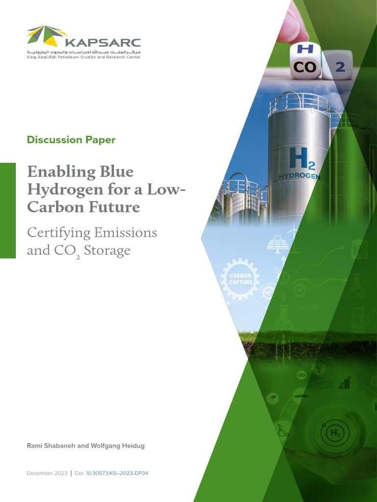 KS 2023 DP34 Enabling Blue Hydrogen For A Low Carbon Future Certifying ...