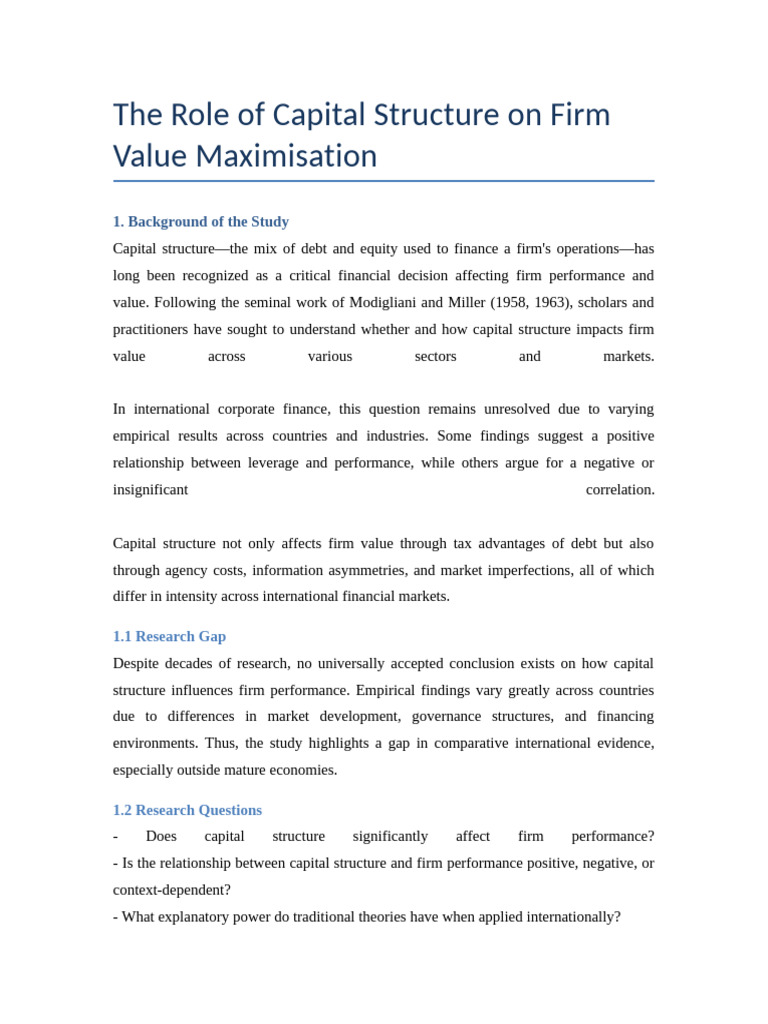 Capital Structure Complete Summary | PDF | Capital Structure | Business ...