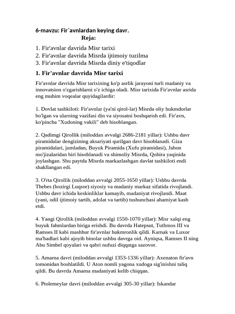 6 Mavzu.mamlakatshunoslik.2 s | PDF