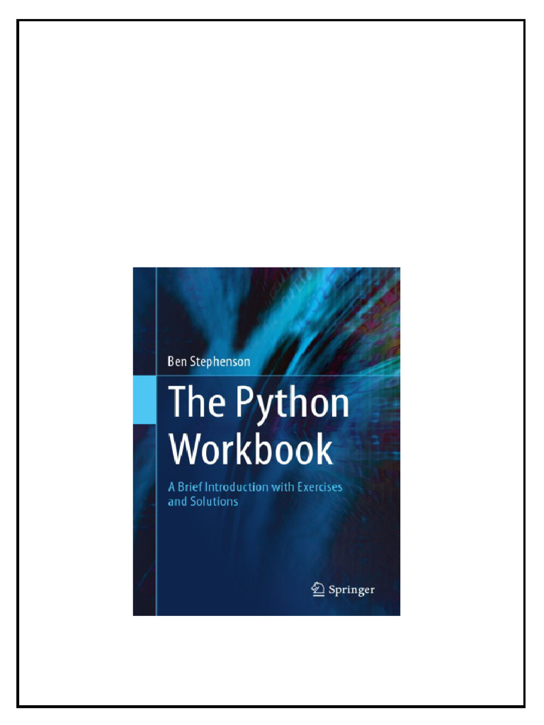 Python Workbook A Brief Introduction With Exercises And Solutions Stephenson pdf download | PDF