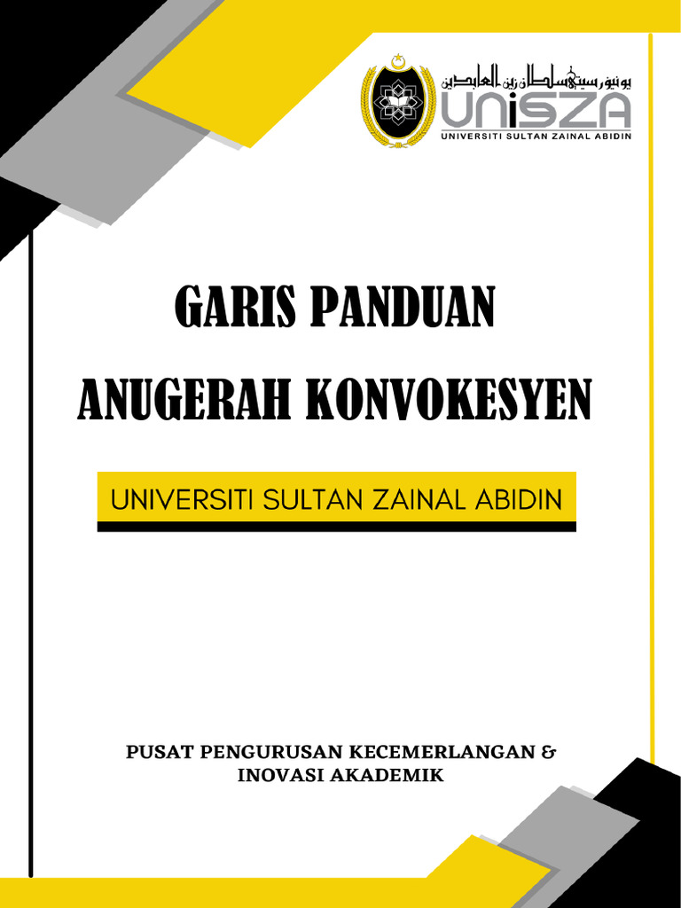 Garis Panduan Anugerah Konvokesyen UniSZA | PDF