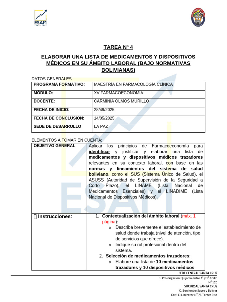 Tarea #4 Medicamentos Trazadores | PDF | Economía de la Salud ...