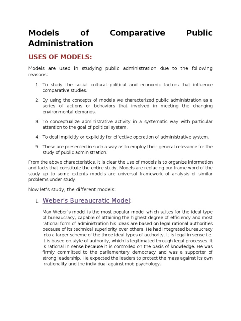 CPA Models Asgnment 3 | PDF | Bureaucracy | Rationality