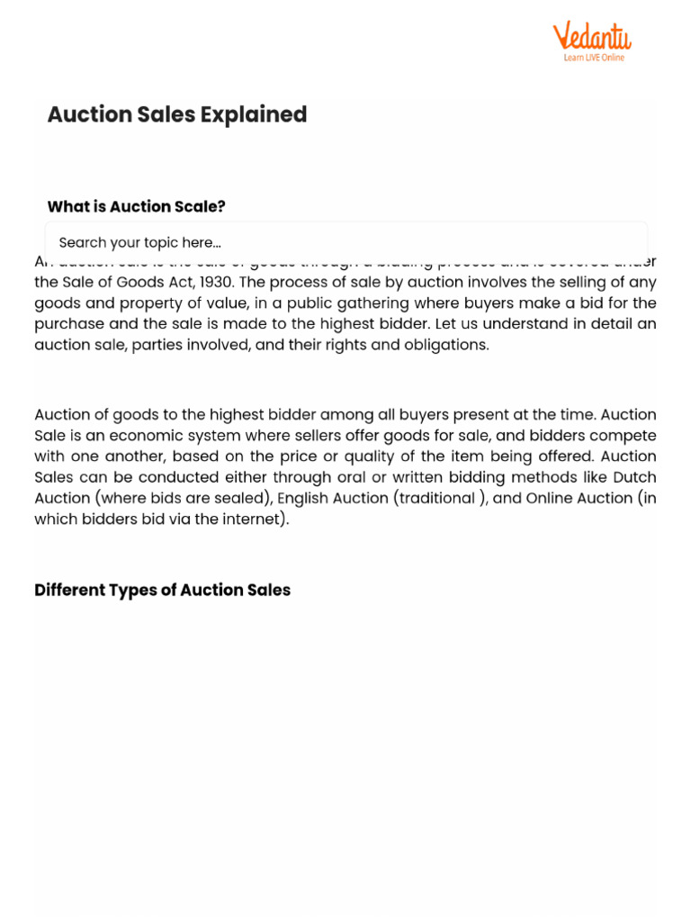 Auction Sales Explained | PDF
