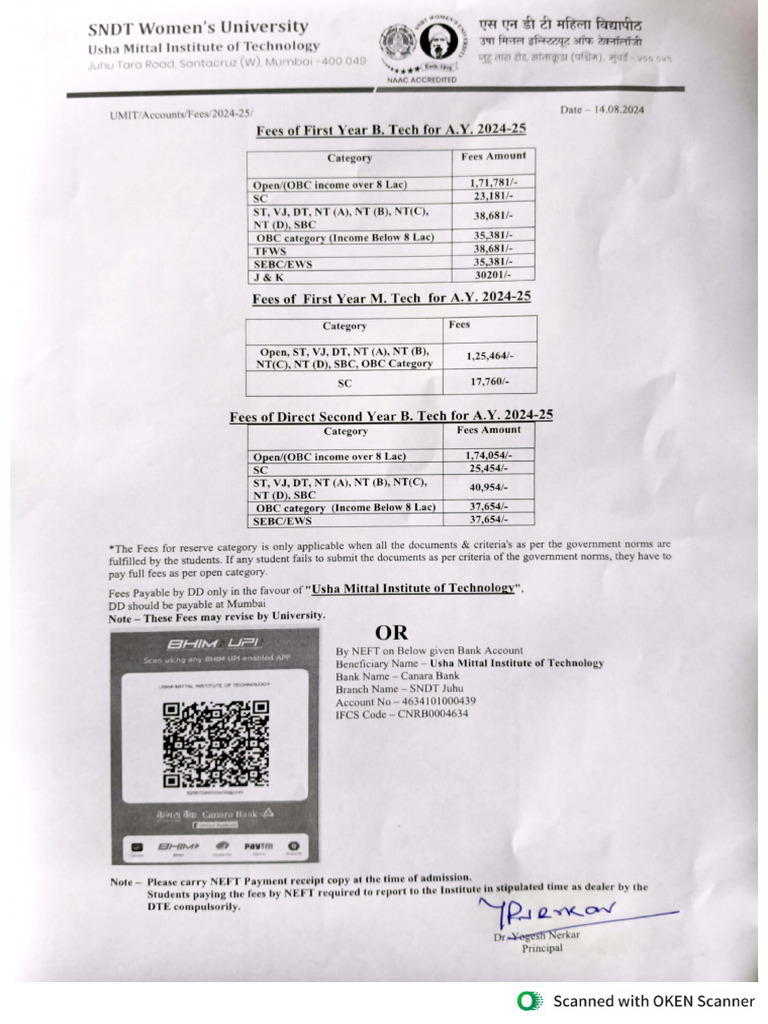 Fees Structure 2024-2025 | PDF