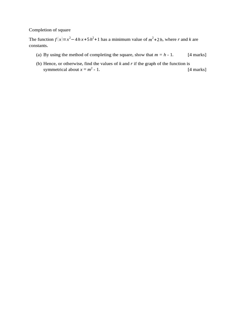 Completion of Square | PDF
