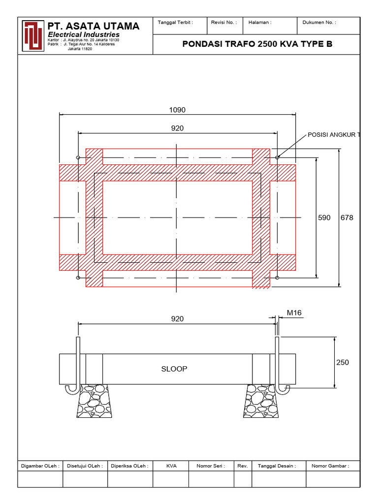 Pondasi Trafo-Layout2 | PDF