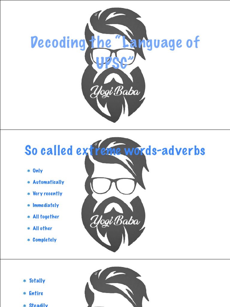 UPSC Language Decoding Guide | PDF