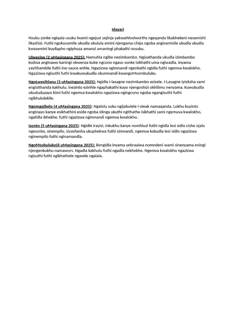Idayari | PDF