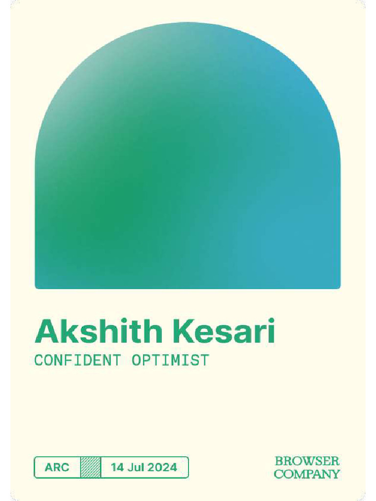 Akshith Kesari - Arc | PDF