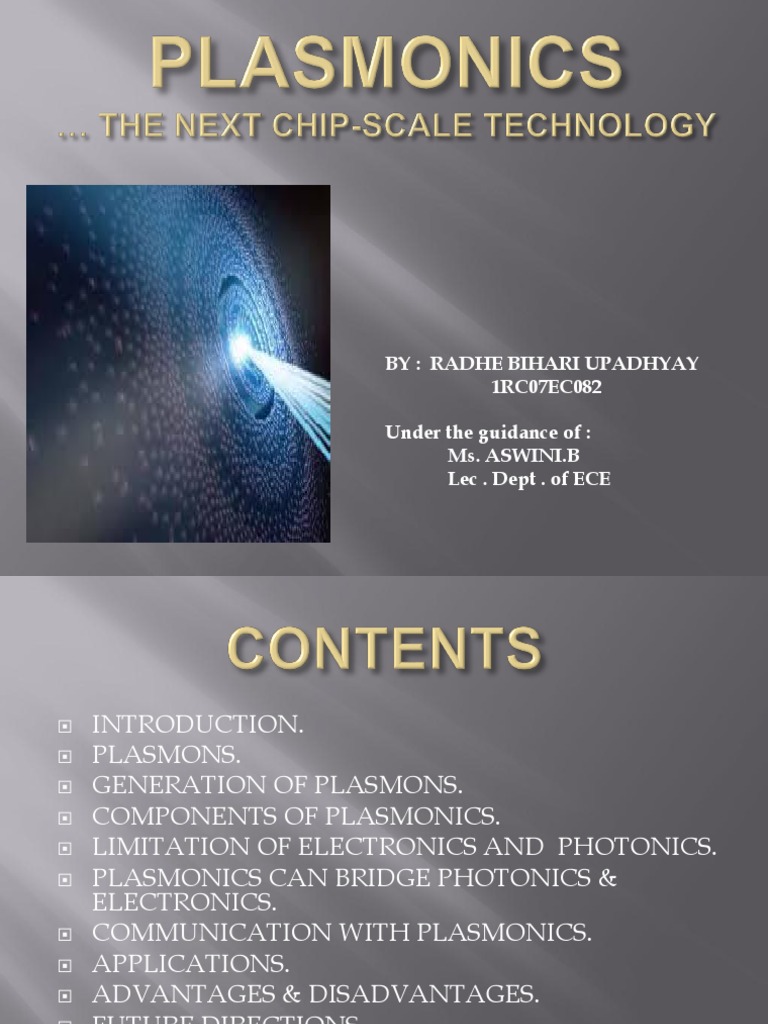 Plasmonics Redefined Slides | PDF | Plasmon | Photonics