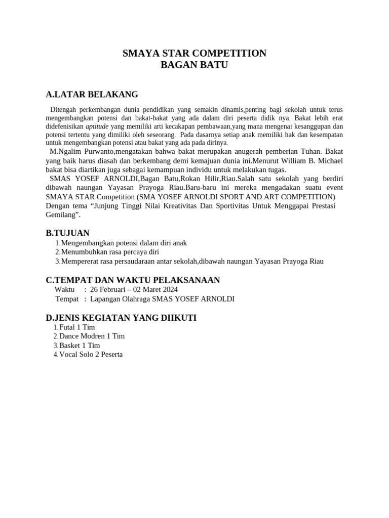 Proposal Bagan Batu | PDF