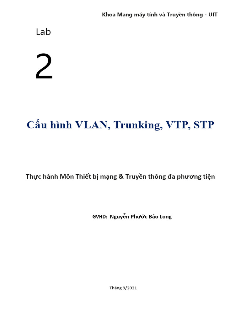 Lab02 - Vlan, Trunking, VTP, STP | PDF