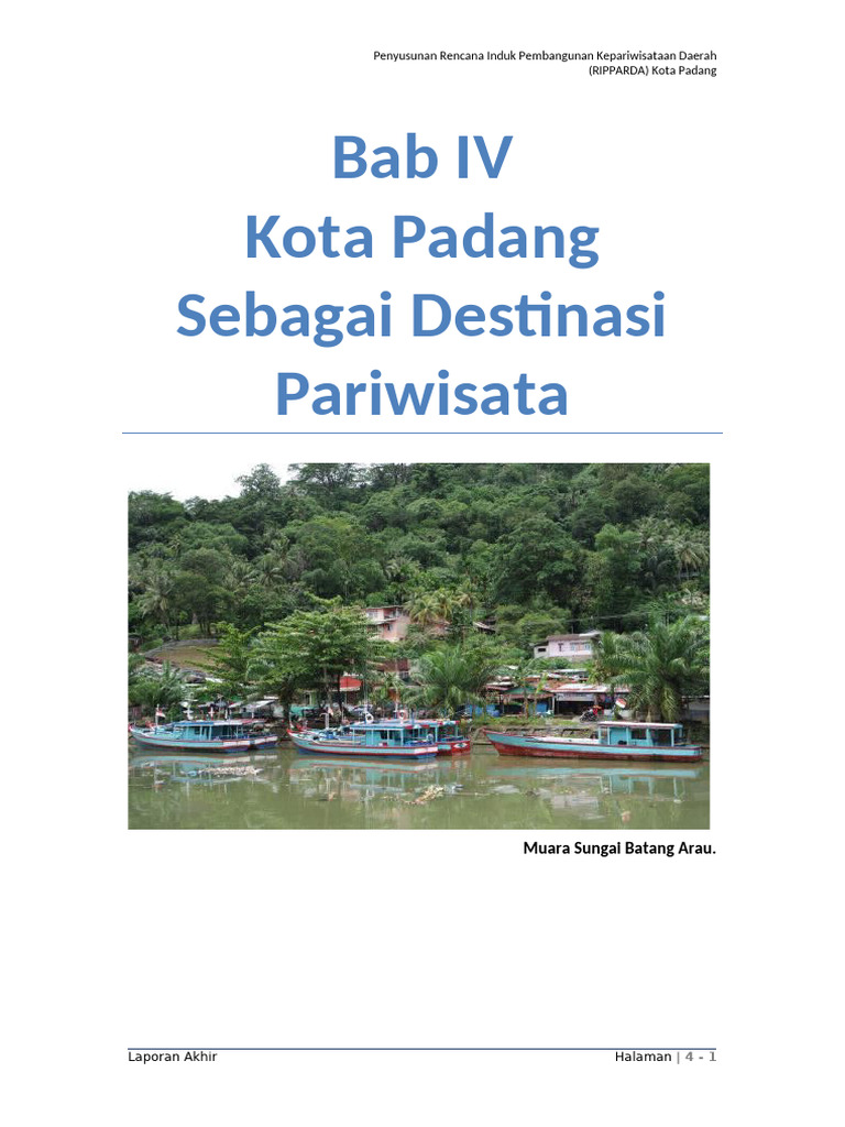 Bab 4 Kota Padang Sebagai Destinasi Pariwisata | PDF