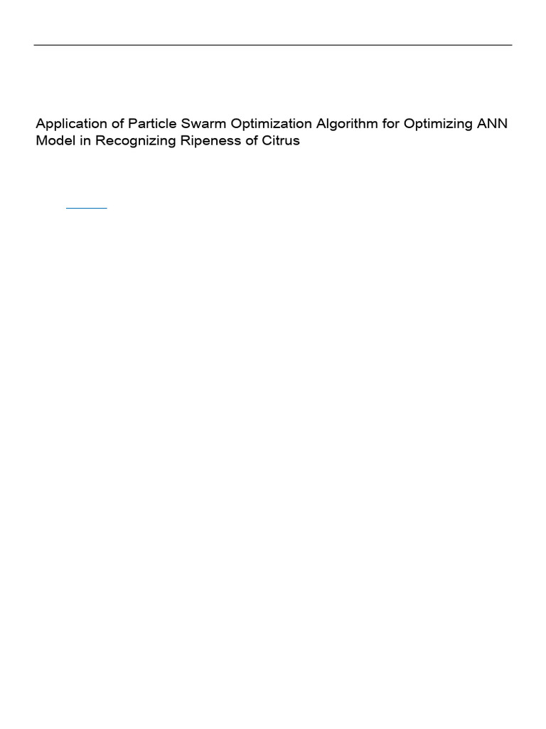 Application_of_Particle_Swarm_Optimization_Algorit | PDF | Sensitivity And Specificity ...