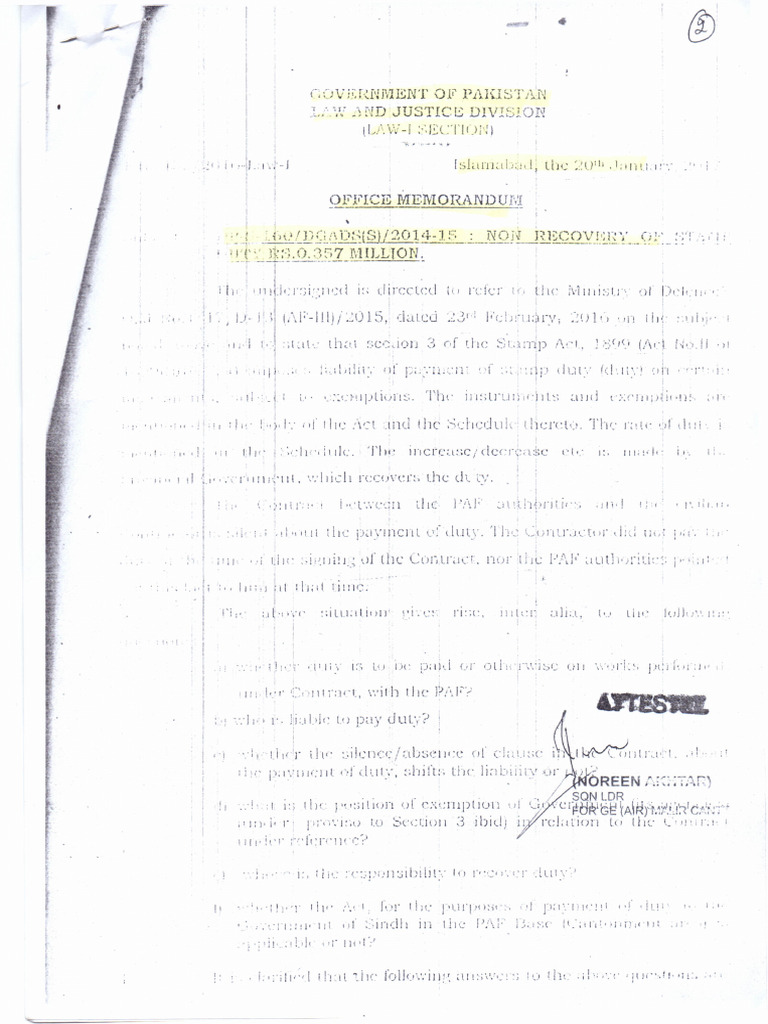 Stamp Duty by Law and Justice Division | PDF