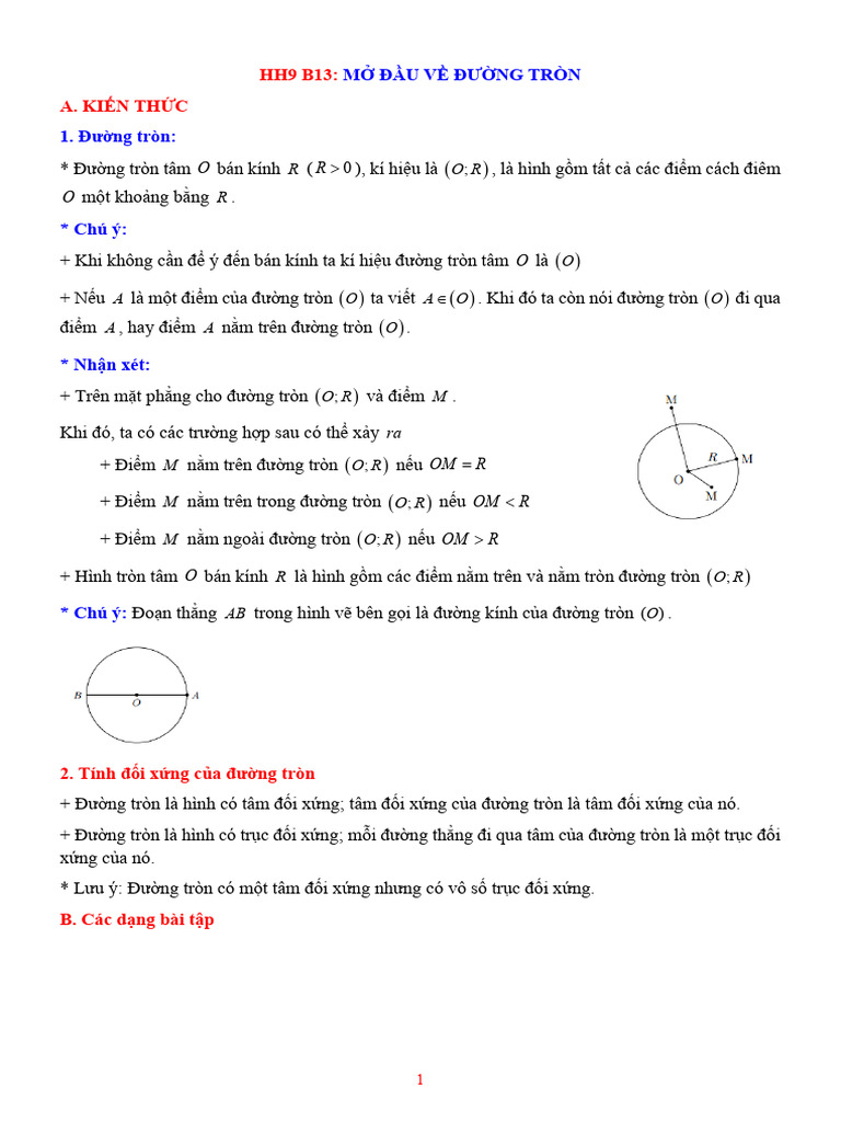 HH9 C5 B13 Mo Dau Ve Duong Tron | PDF