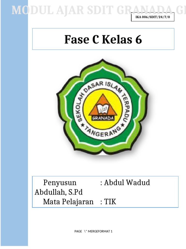 Modul Ajar TIK Week 2 | PDF