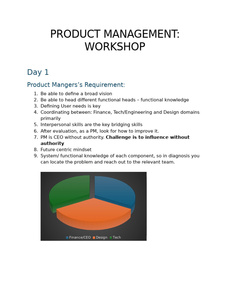 PRODUCT MANAGEMENT- Workshop | PDF | Artificial Intelligence ...