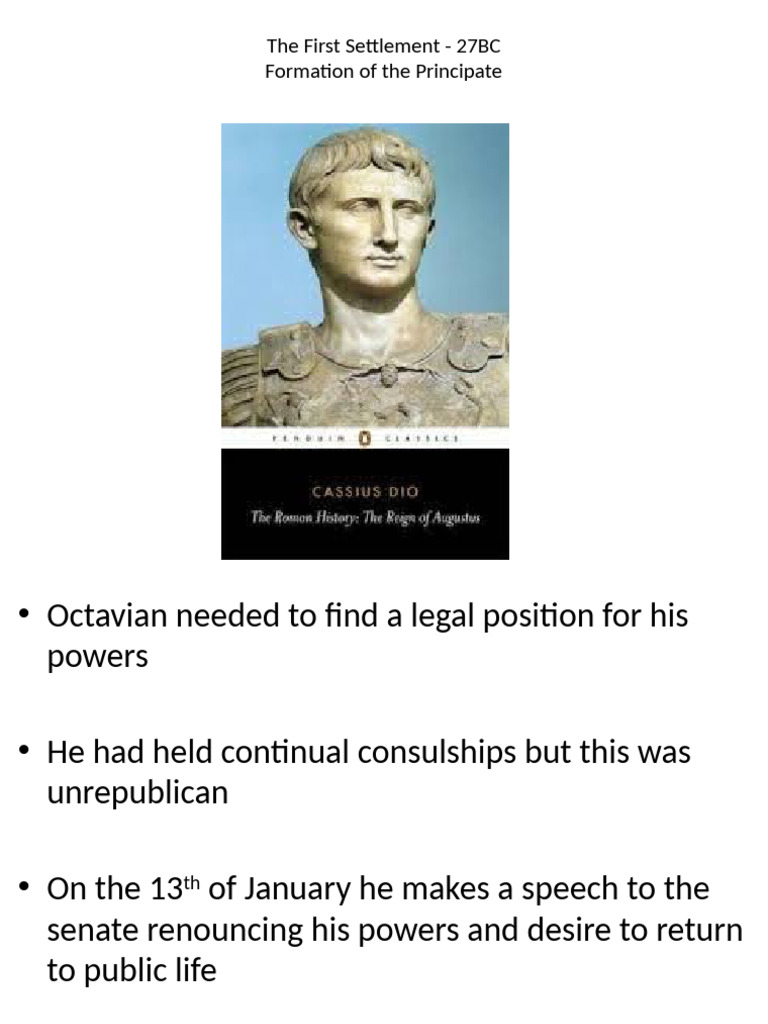 The First Settlement | PDF | Augustus | Ancient Europe