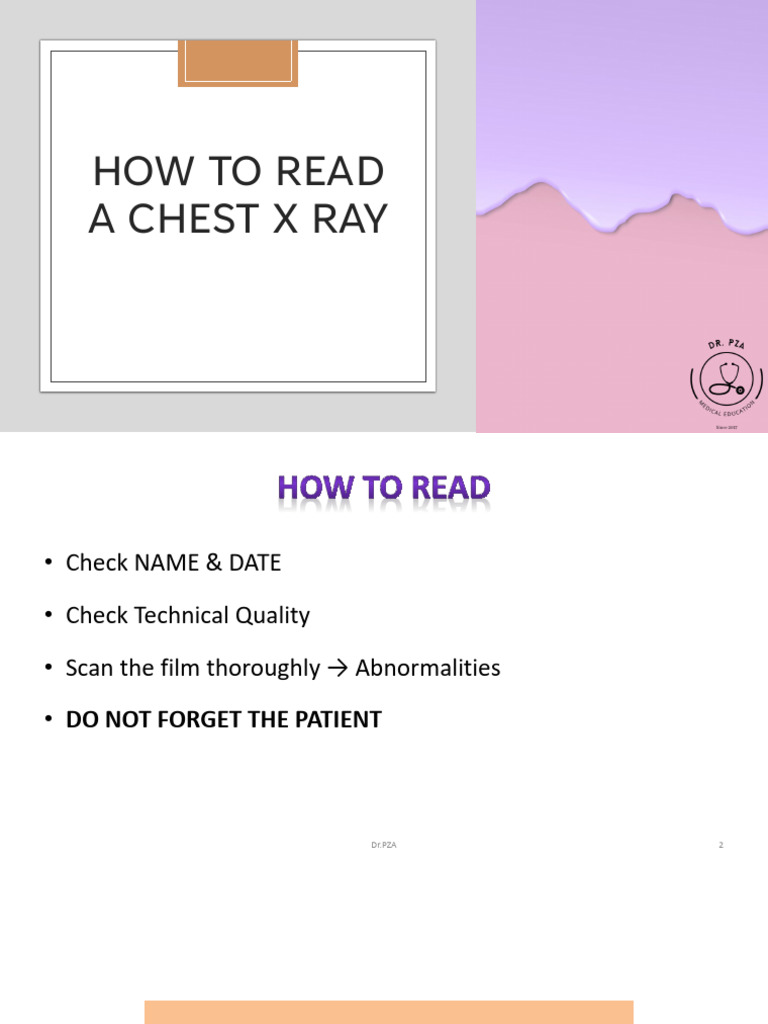 How To Read A Chest X Ray by Dr. PZA | PDF | Lung | Atrium (Heart)