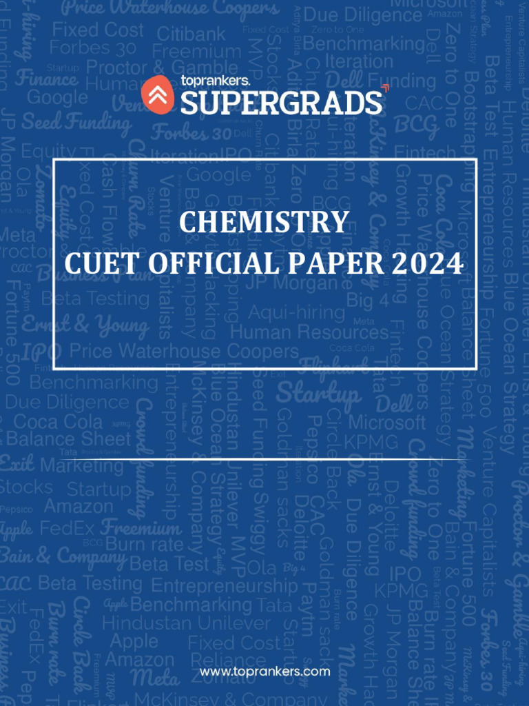 Cuet Official Paper Chemistry 2024 Q File 02805e92a0e17 | PDF | Amine ...