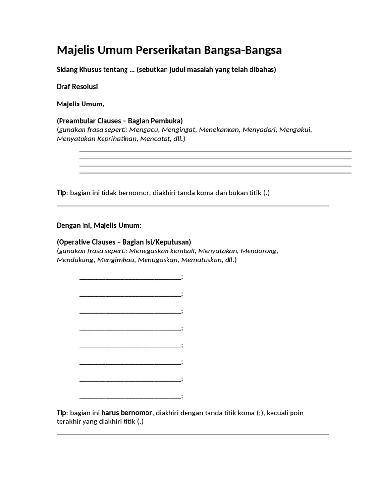 Drafting Resolusi Unga Hi Mei 2025 | PDF