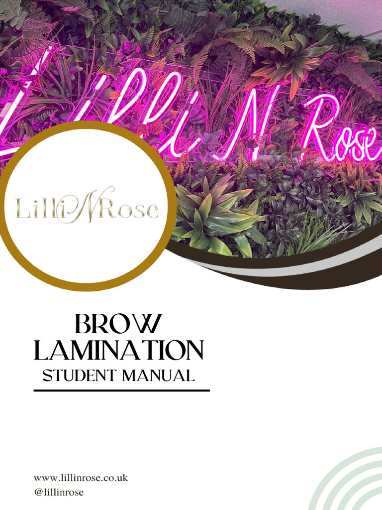 Brow Lamination Manual PDF | PDF | Sterilization (Microbiology) | Disinfectant