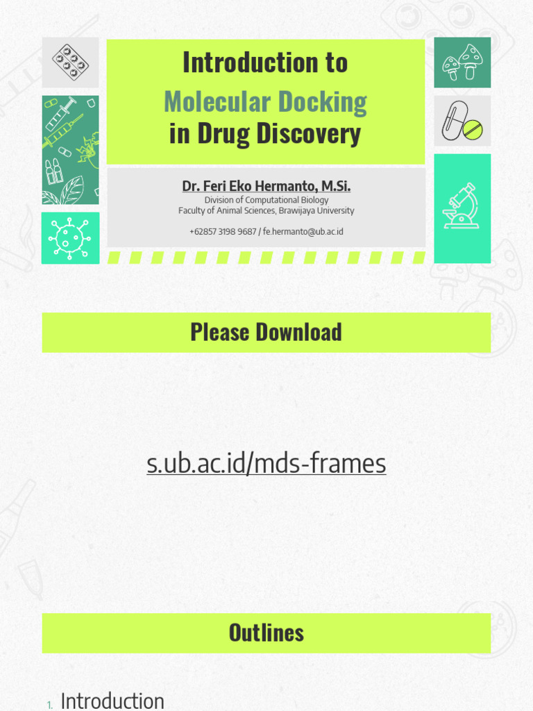 Part 1 - Introduction To Docking | PDF | Docking (Molecular) | Force ...