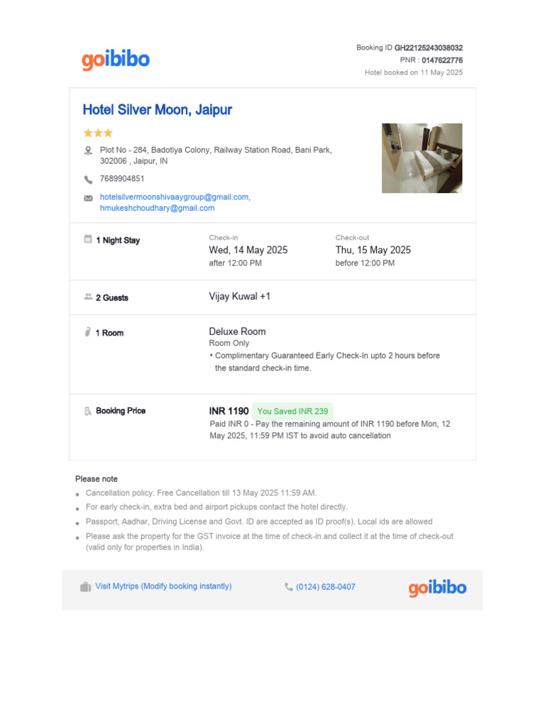 Booking Confirmation Voucher | PDF