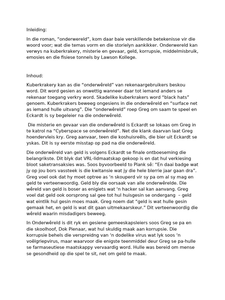 Afrikaans Opstel | PDF