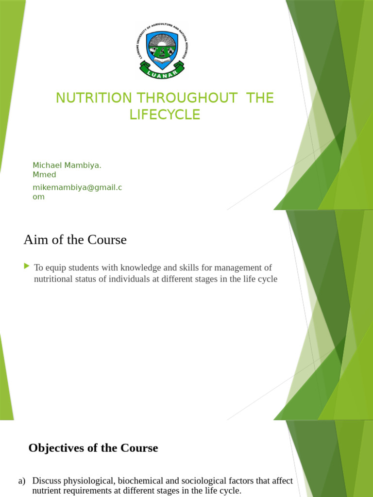 Lifecycle Nutrition Management Guide | PDF | Pregnancy | Malnutrition