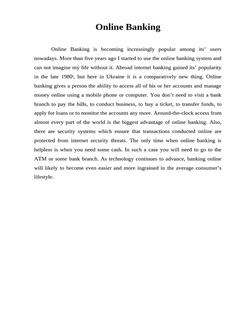 online banking | PDF