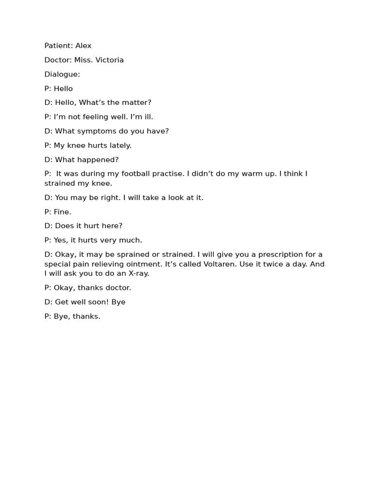 Dialogue - Patient | PDF