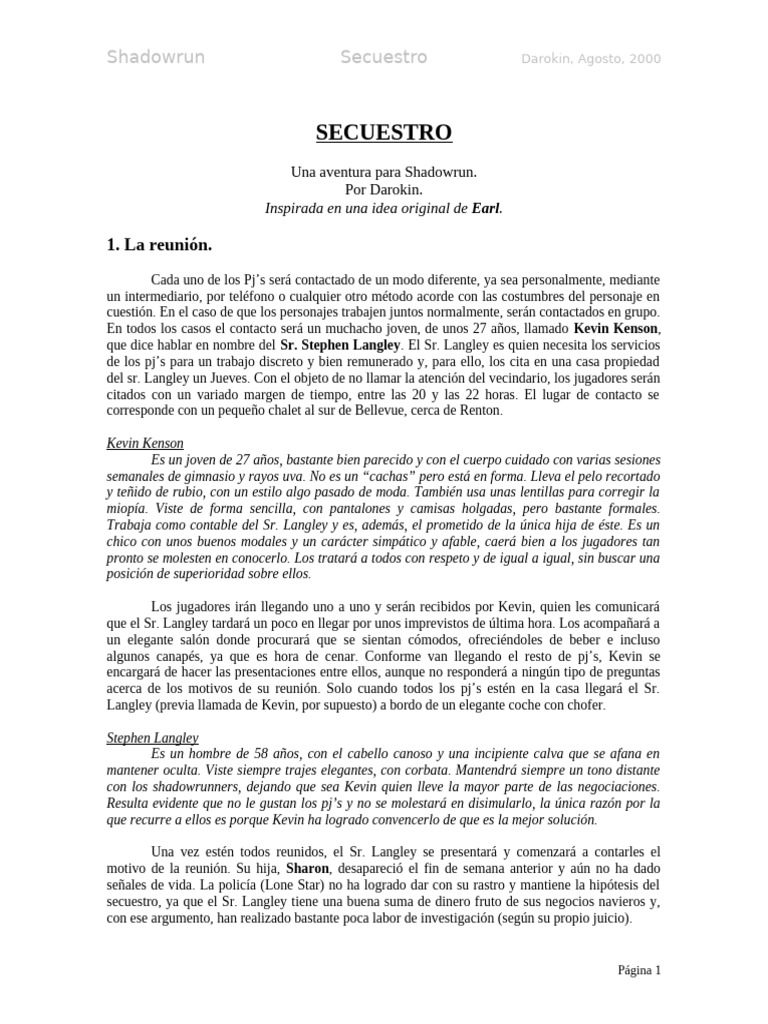 -]roles[- Secuestro | PDF | Duendes