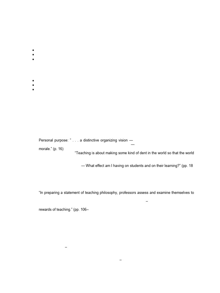 Writing A Philosophy of Teaching Statement | PDF | Learning | Jargon